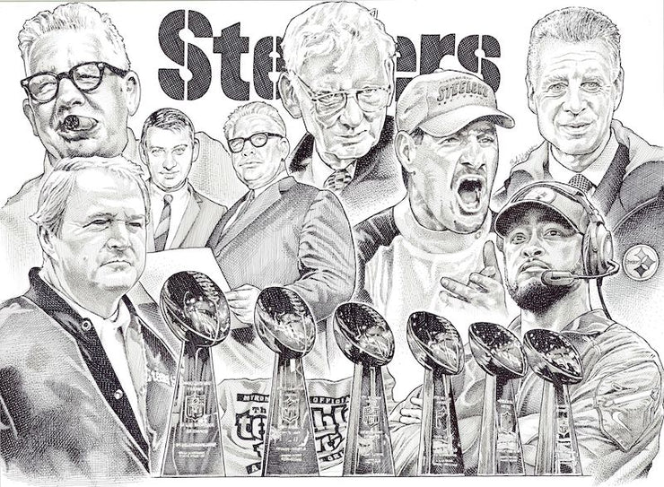 Steelers Super Bowl Trophies Poster – Bob Weaver Art